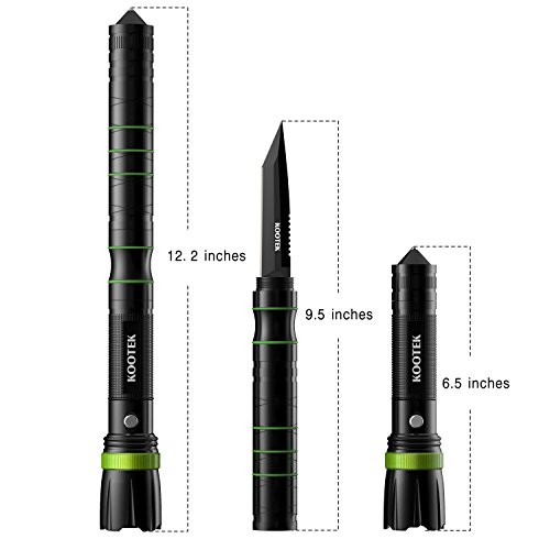 Kootek Tactical Flashlight Knife K1 Multifunctional Self Defense Survi