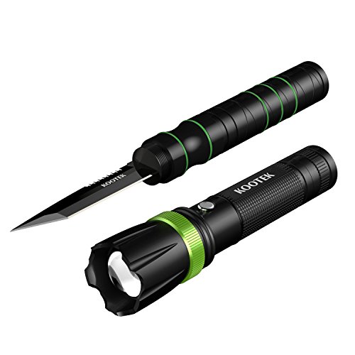 Kootek Tactical Flashlight Knife K1 Multifunctional Self Defense Survi